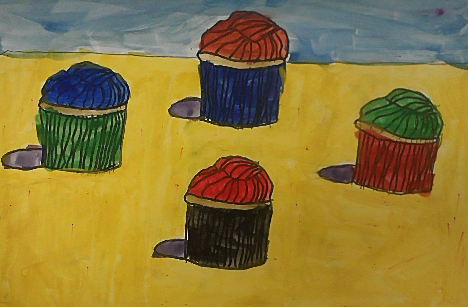 Crazy Busy Art Room: Wayne Thiebaud Cupcakes