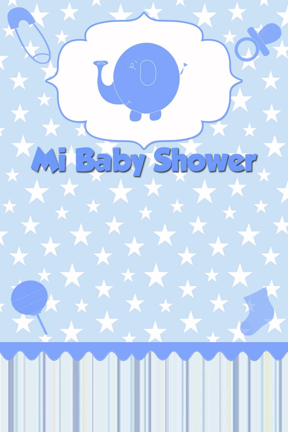 Tarjetas de invitacion editables para Baby Shower-Descarga Gratis