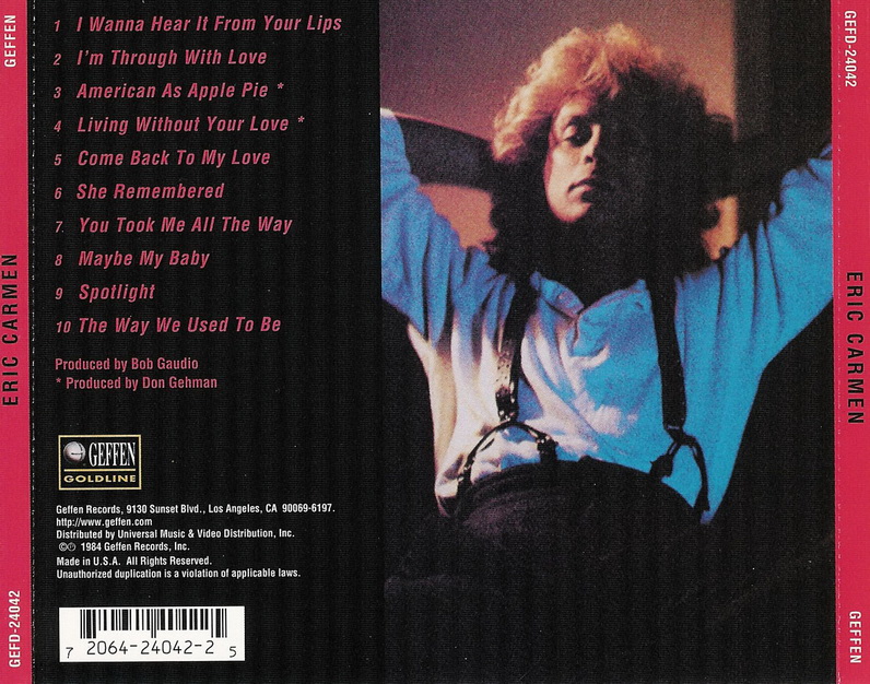 ENTRE MUSICA: ERIC CARMEN - Eric Carmen (1984)