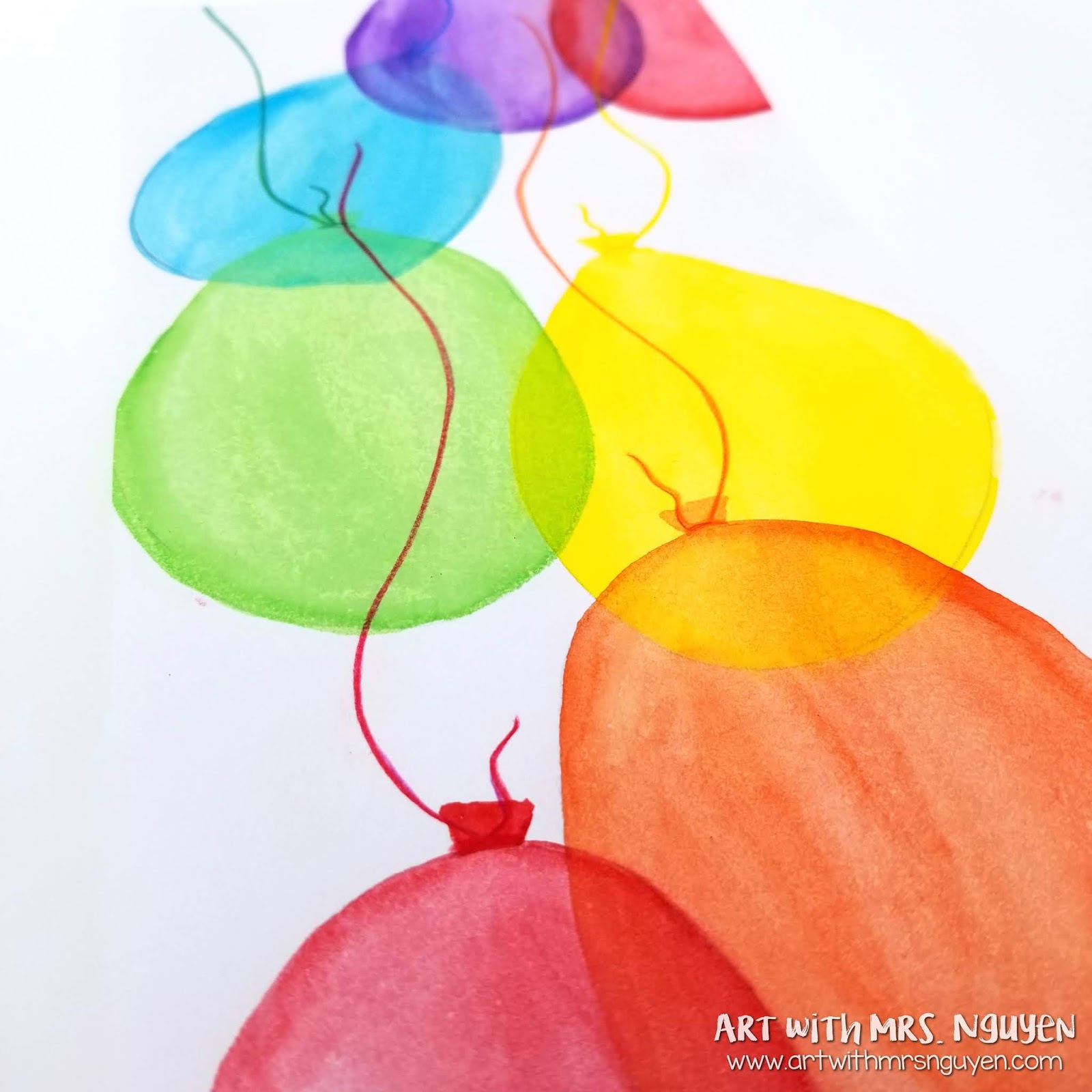 Color Mixing Ballons | Art with Mrs. Nguyen