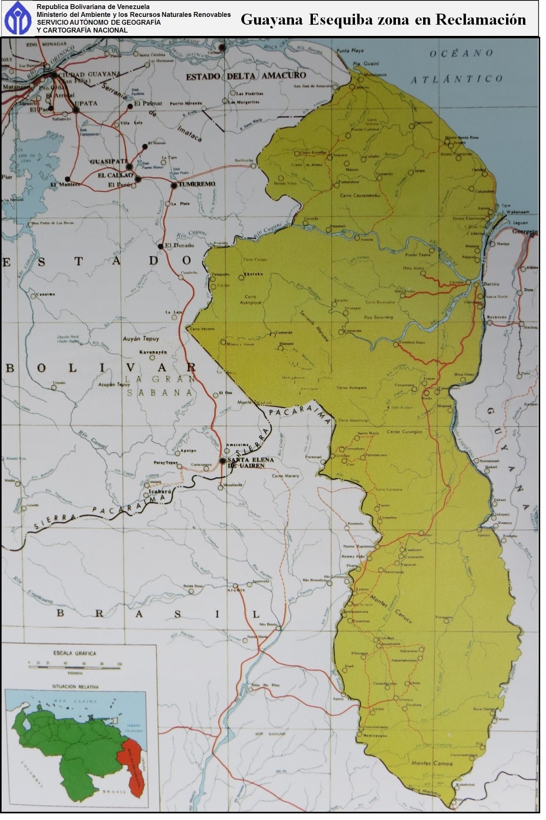 Geografía de Venezuela.: El Esequibo Zona en Reclamación (*)