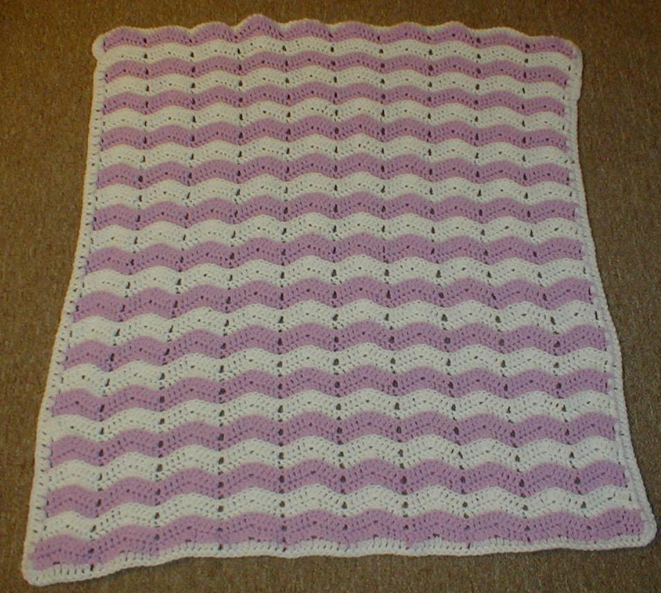 Karens Crocheted Garden of Colors: Ripple Baby Blanket