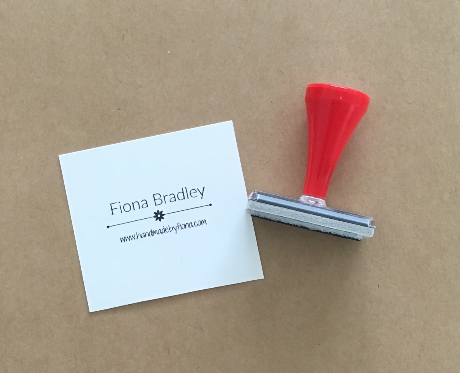 Personalised Stamp - Handmade by Fiona