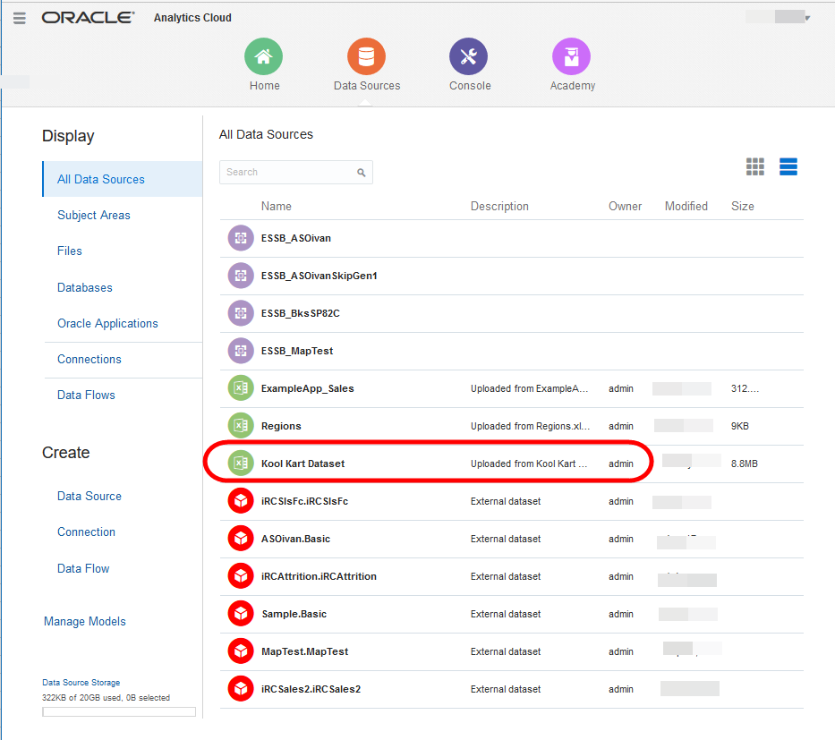Beyond Just Data: Oracle Business Analytics and More: OAC Datasets and ...