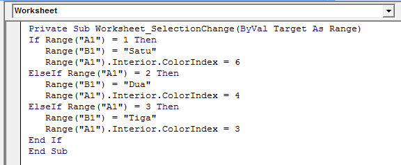 Selamat Datang: Contoh Sederhana Penggunaan IF Else