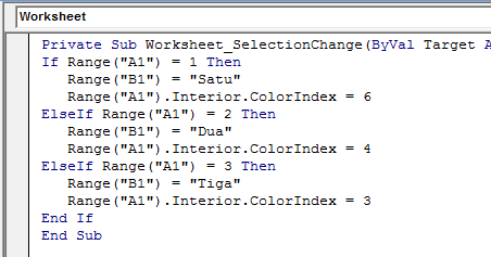 Selamat Datang: Contoh Sederhana Penggunaan IF Else