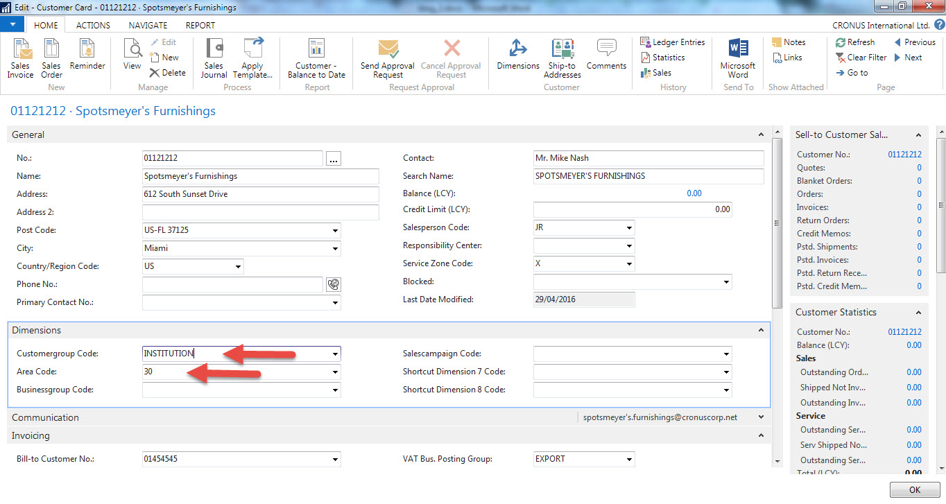 How to add Shortcut Dimension Code in Customer Card - adnavtech