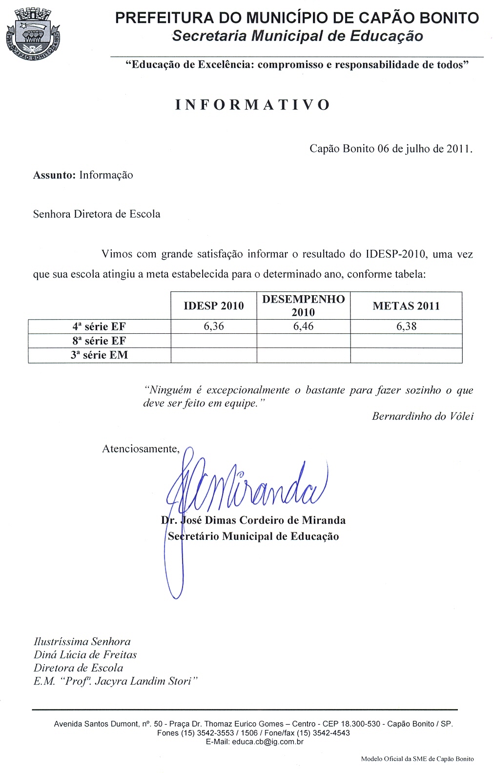 Escola Jacyra: IDESP - Índice de Desenvolvimento da Educação do Estado ...