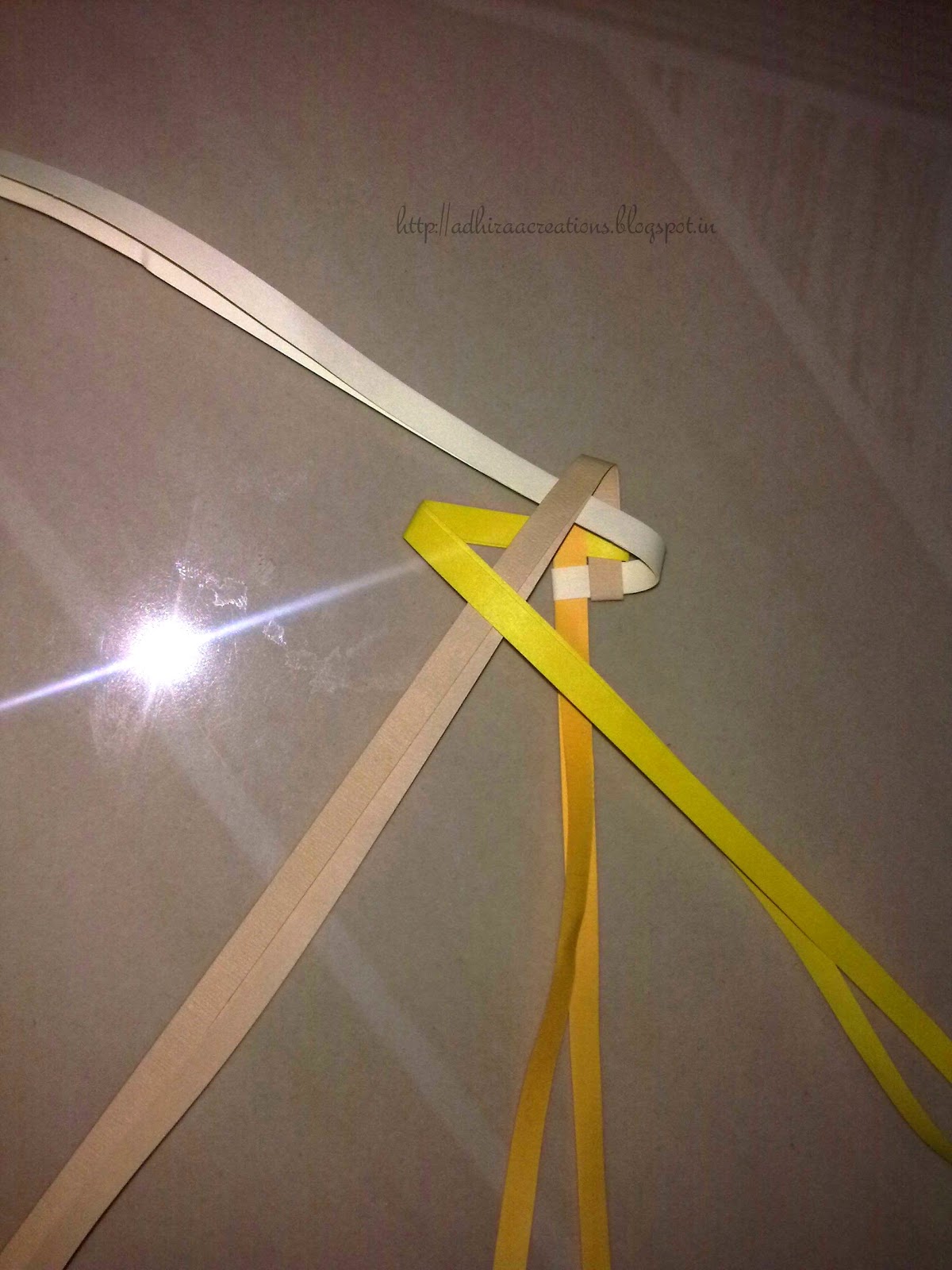 Adhiraacreations: Time for tutorial - Folded earring