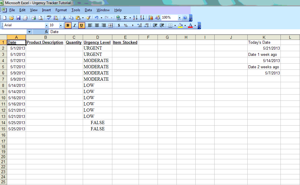 Advanced Tinkerings In Excel: How to create a time sensitive "Urgency ...