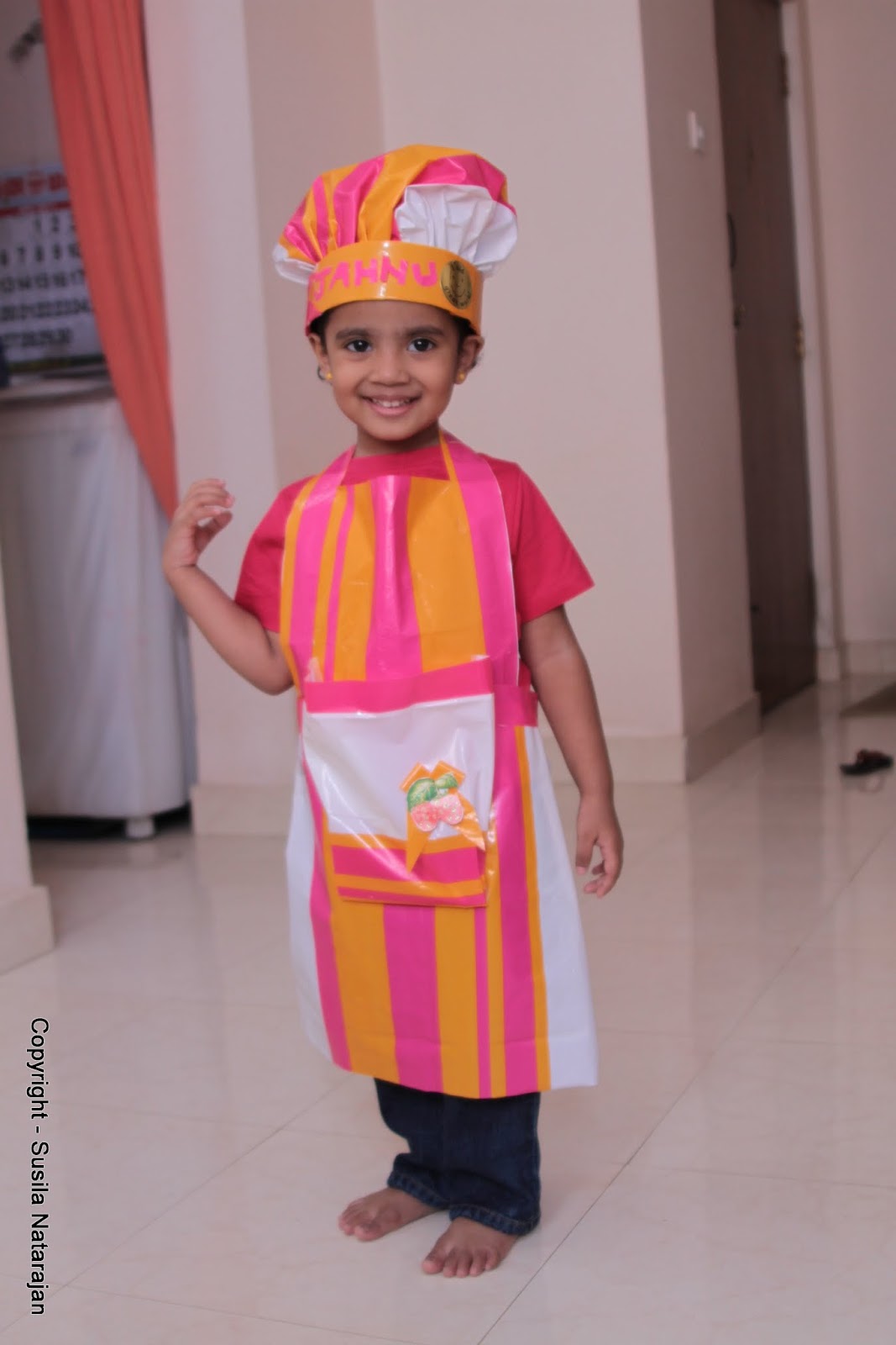 For Kids: Chef Costume - made with lifestyle store bags