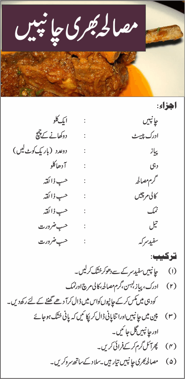 Mutton Chaap Recipe In Urdu | Urdu Recipes Mutton Chaap Recipe In Urdu | Urdu Recipes