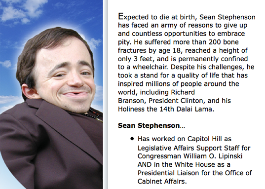 Celestial Reflections: Sean Stephenson: Diploma Mill Yoda -- UPDATED