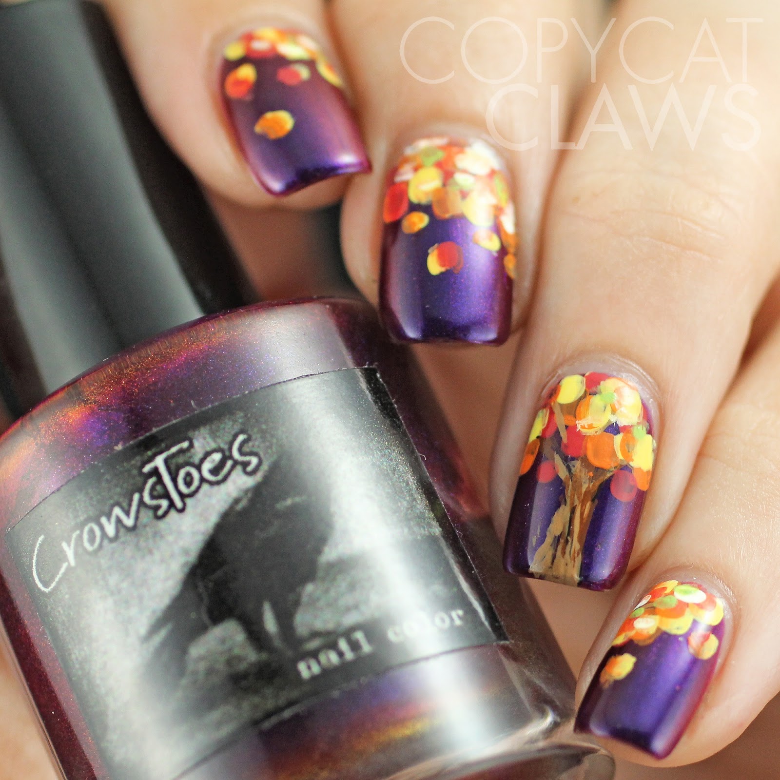 Copycat Claws: HPB Presents Fall Tree Nail Art