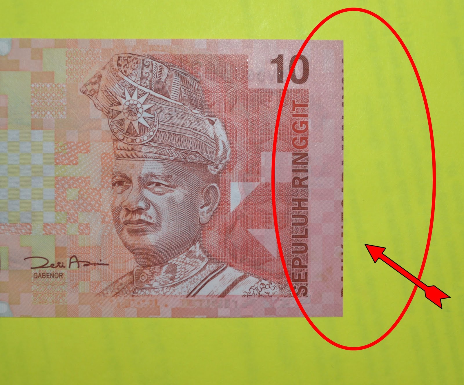 Galeri Sha Banknote: WANG KERTAS RM10 ERROR