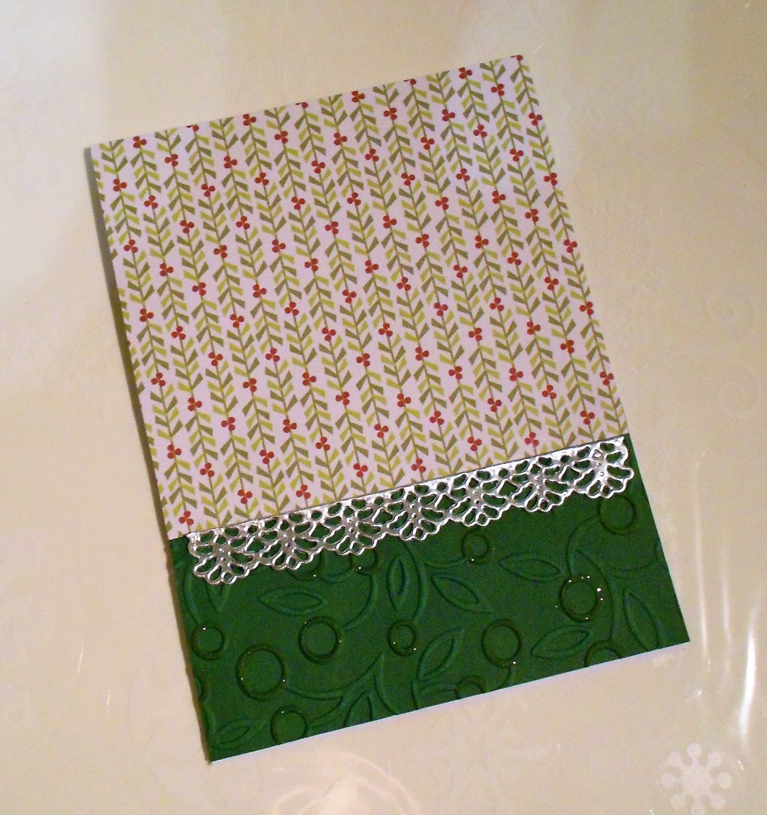My Crafty Inspiration: Christmas cards and embossing folders