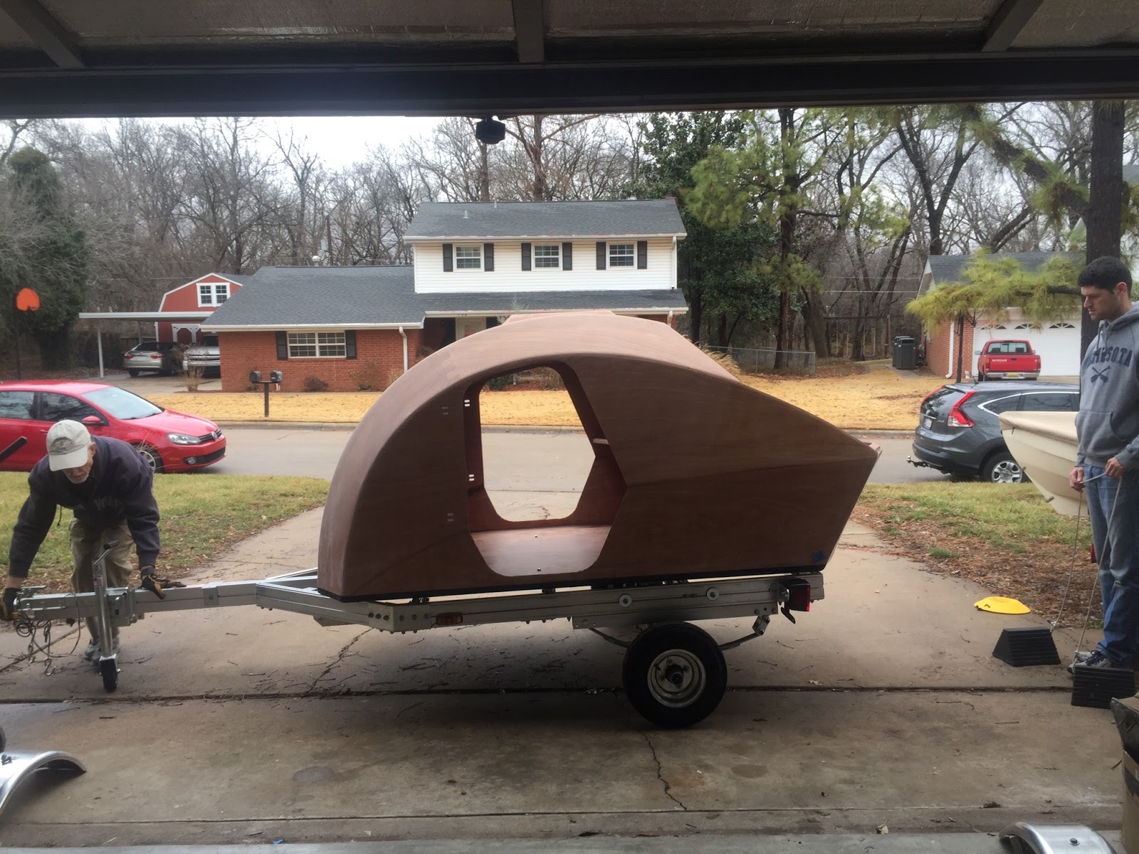 Building the CLC Teardrop Camper: Mounting Camper on Trailer