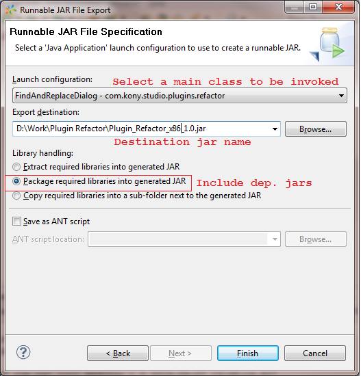Java And Eclipse Plugin Development Creating An Executable Jar File For Swt Plug In Runnable Jar