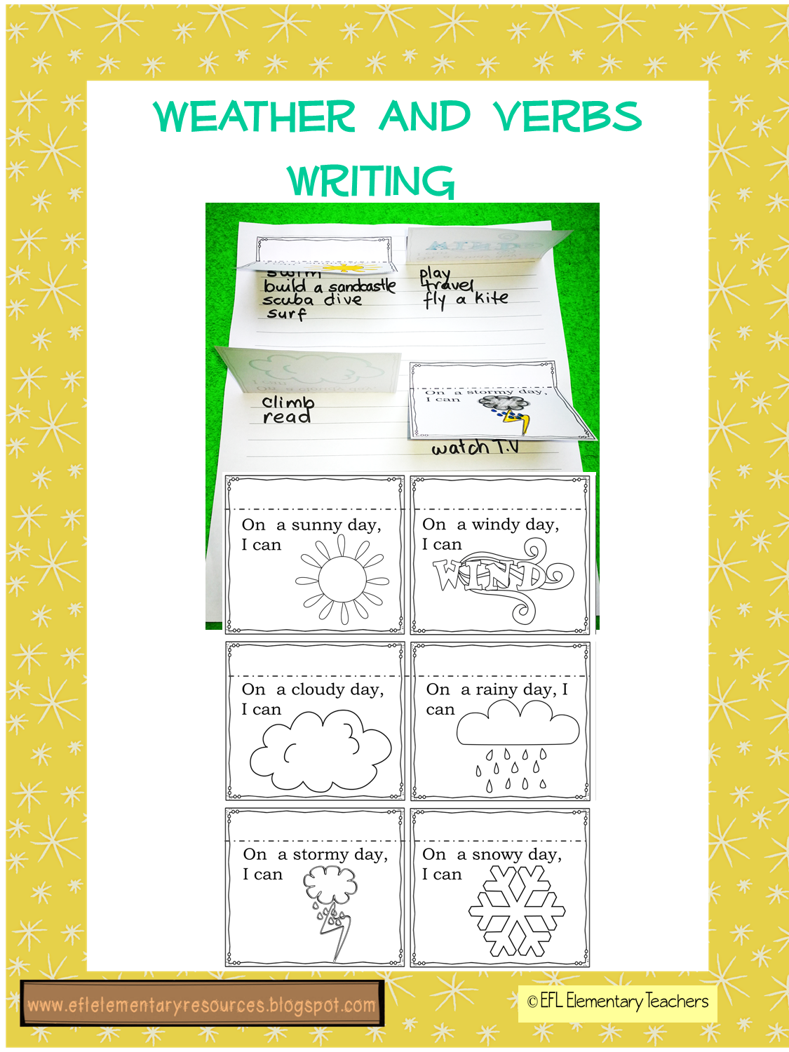 EFL Elementary Teachers: ESL Weather and Action Verbs