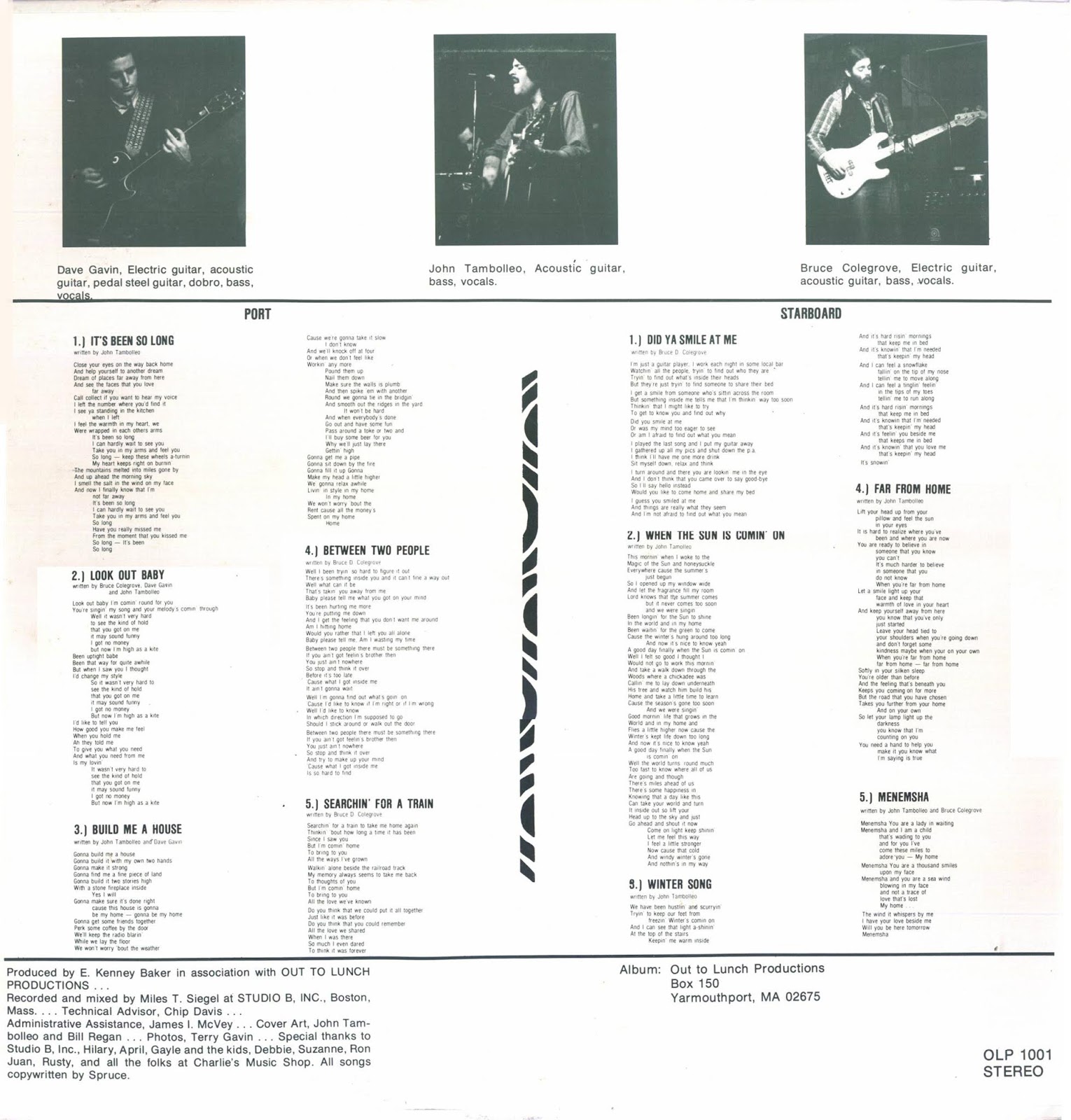 progressive music reviews: US country rock band Spruce from 1975