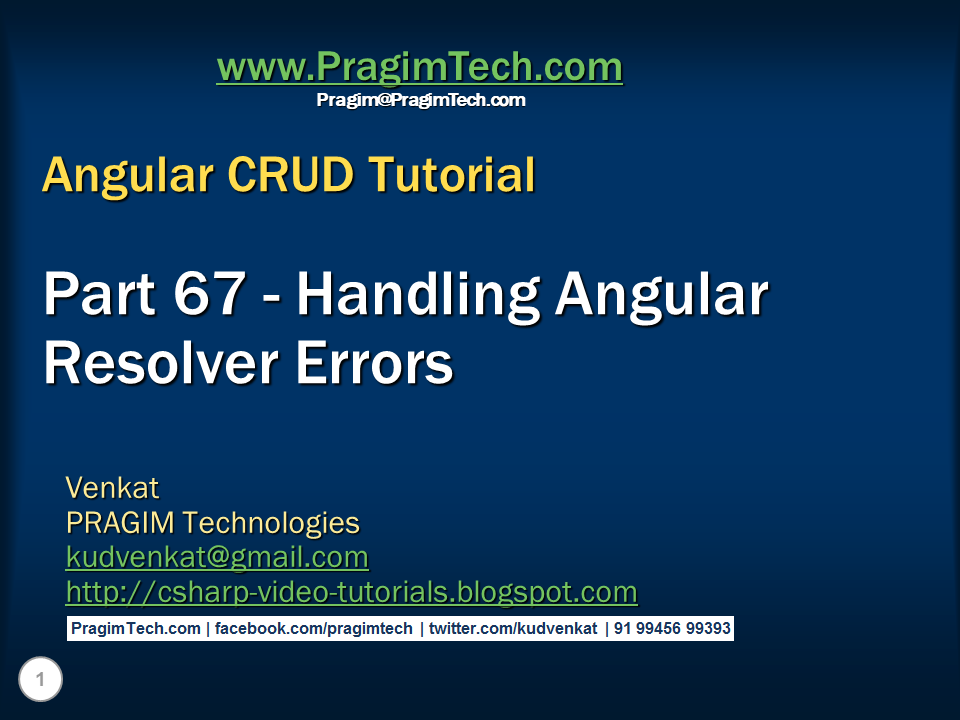 Sql server, .net and c# video tutorial: Handling angular resolver ... Sql server, .net and c# video tutorial: Handling angular resolver ...
