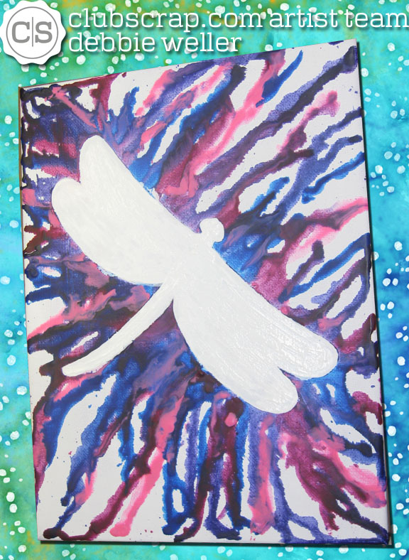 DebDuzScrappin: Dragonfly Melted Crayon art