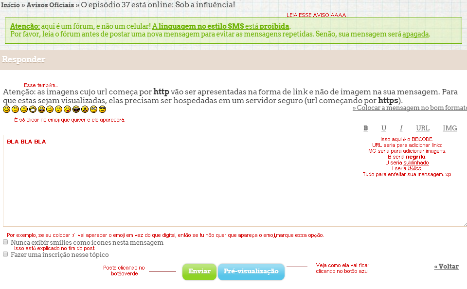 BUGIGANGAS DO AMOR DOCE: [Tutorial] Como usar o fórum?
