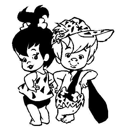 Pebbles And Bam Coloring Pages Sketch Coloring Page