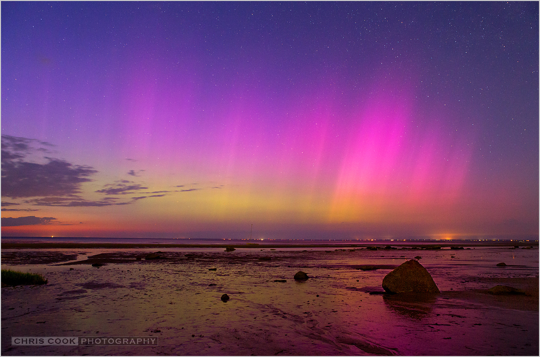 Chris Cook Photography: Aurora Borealis over Cape Cod Bay