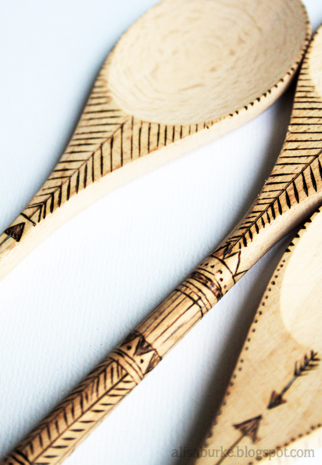 alisaburke: wood burned spoons