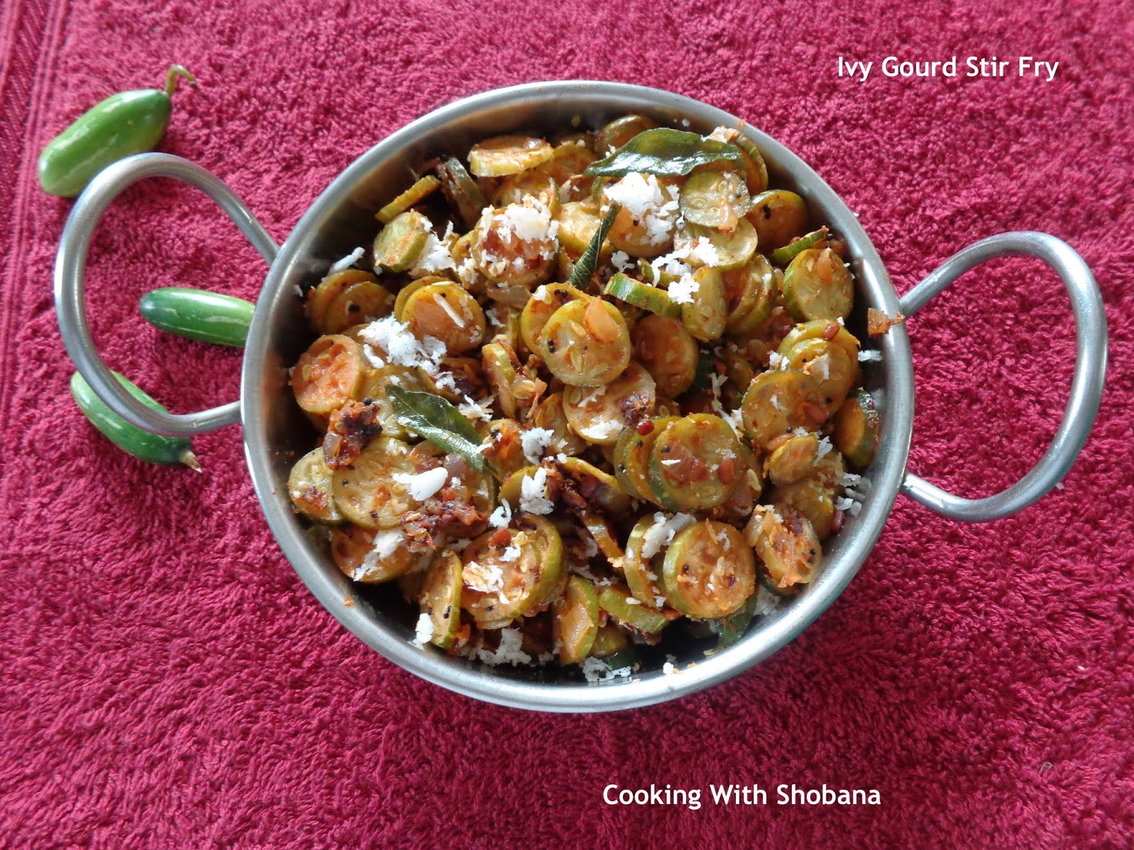 Cooking With Shobana : IVY GOURD STIR FRY