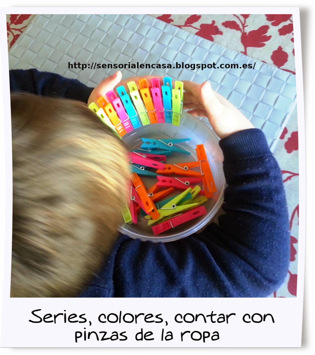 Sensorial en casa: Pinzas de la ropa... motricidad fina