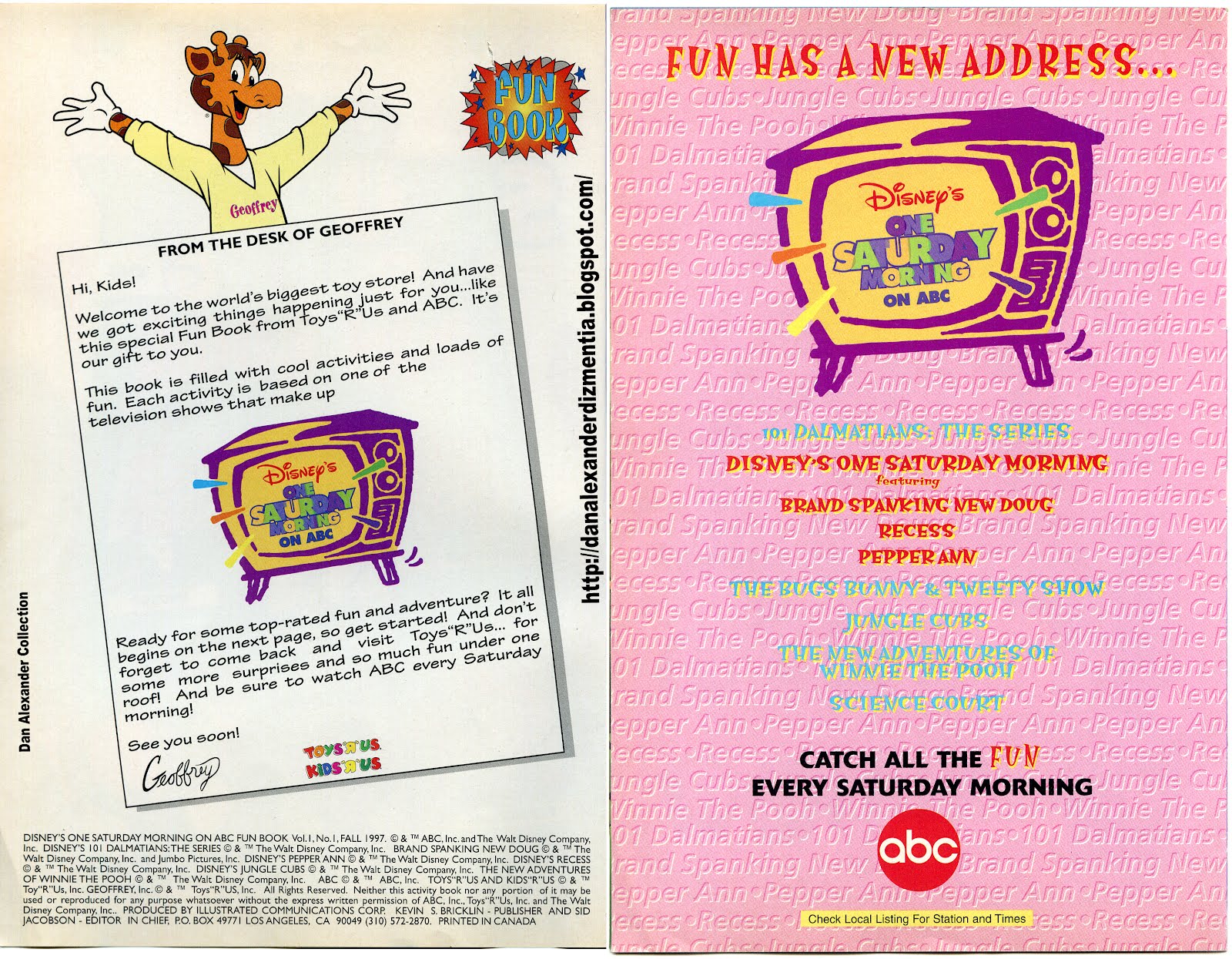 Dan Alexander Dizmentia: Disney's One Saturday Morning On ABC (Circa 1997)