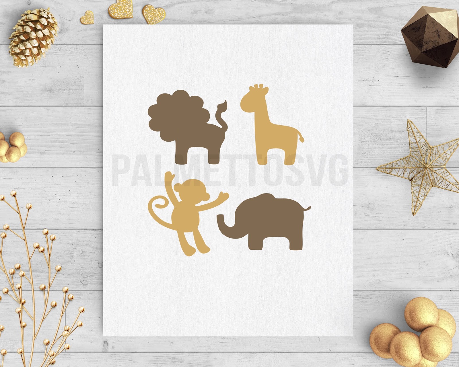 safari animals svg dxf silhouette cricut downloads | PalmettoSVG