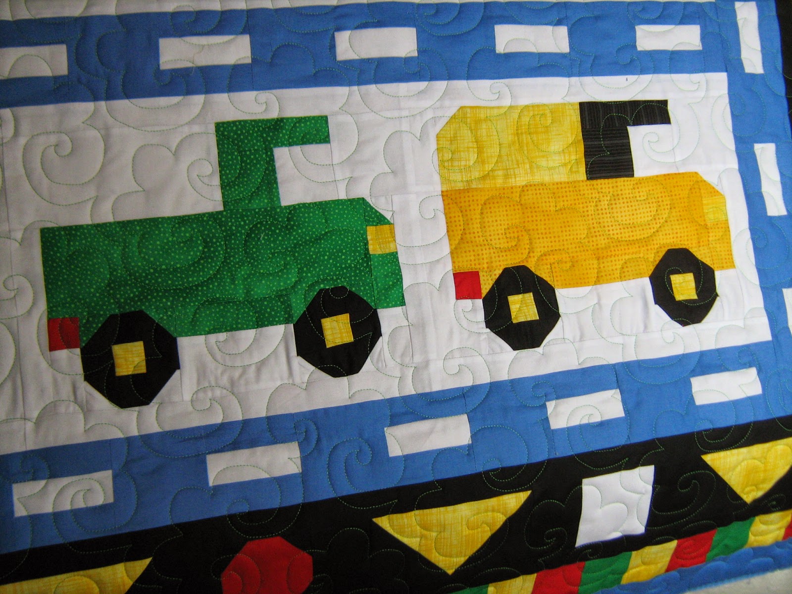 Inch by Inch Quilting: Trucks a Quilt by Pat