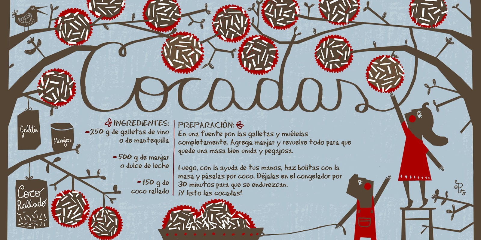 Cositas Ricas Ilustradas por Pati Aguilera: Cocadas