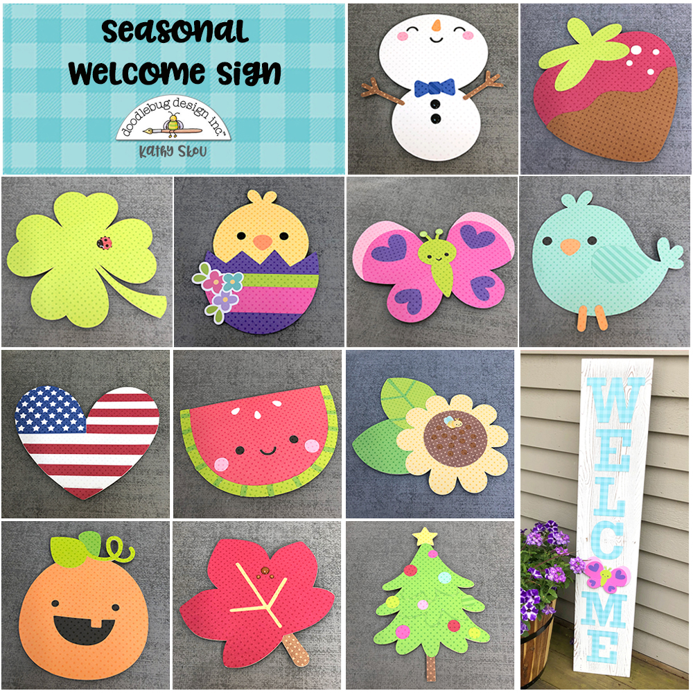 Doodlebug Design Inc Blog: SEASONAL WELCOME SIGN | with Kathy