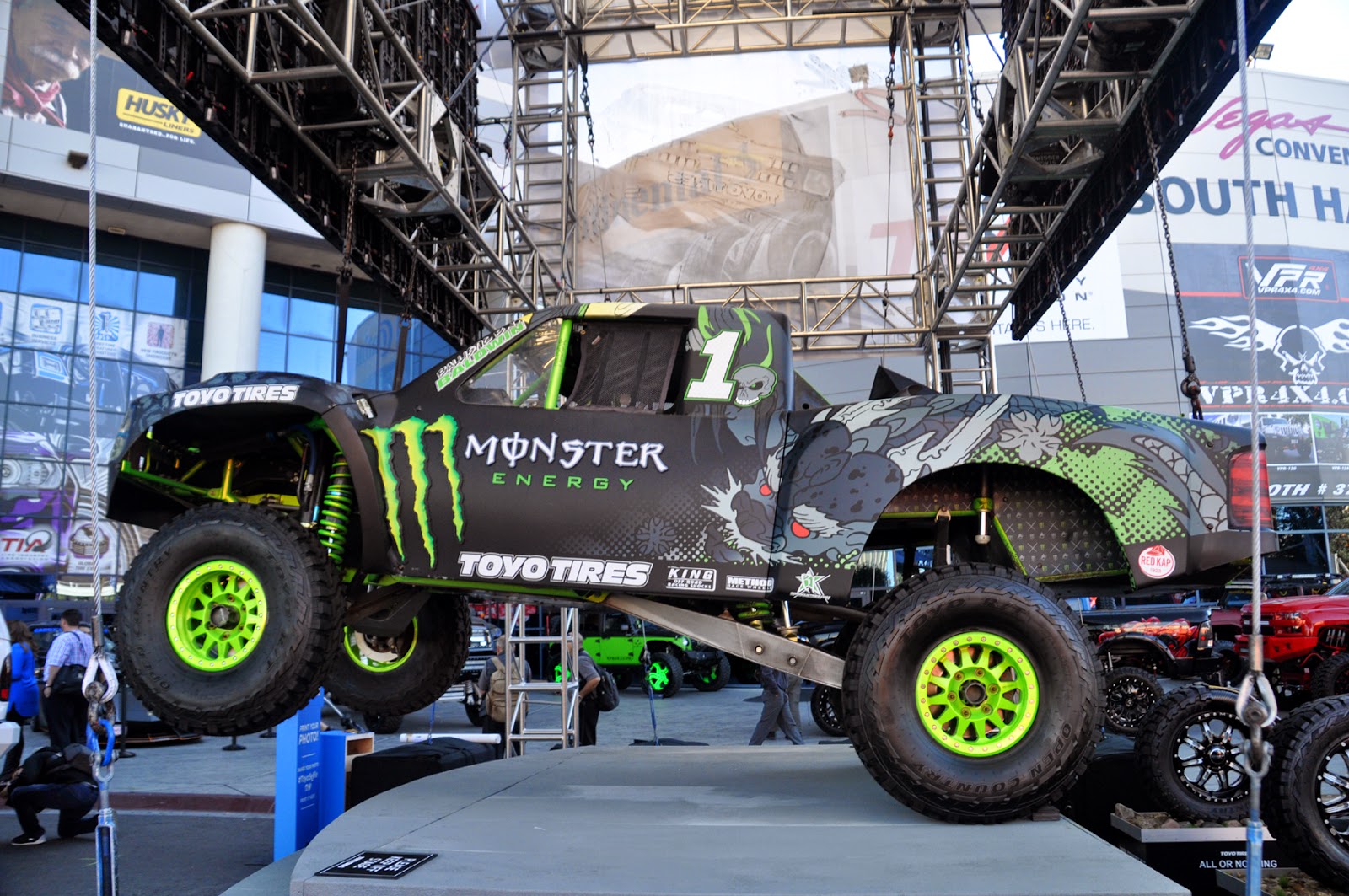 Just A Car Guy: BJ Baldwin's trucks were displayed in new and cool ways ...