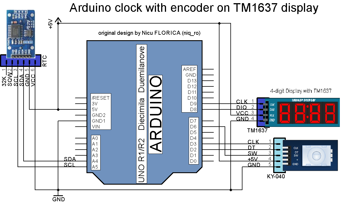 Arduino Tehniq Arduino Clock On Tm1637 Display