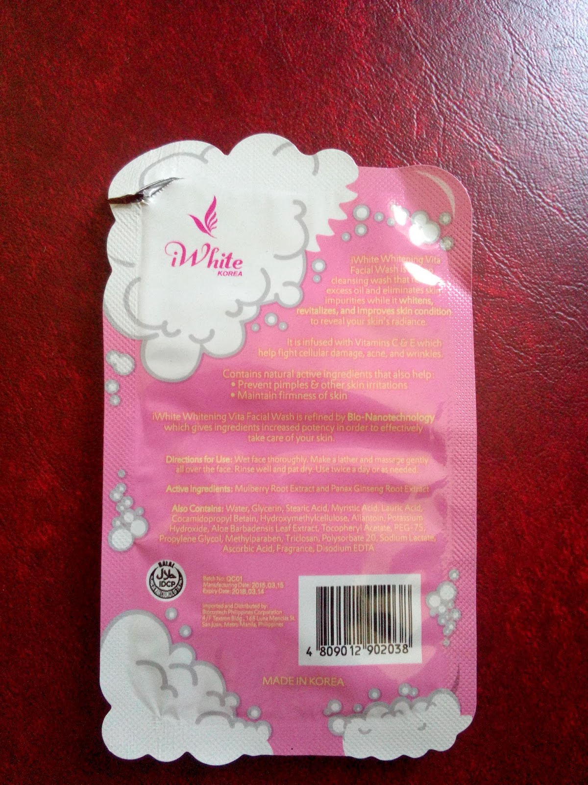 writing down my emotions: REVIEW: iWhite Korea Facial Wash Whitening Vita