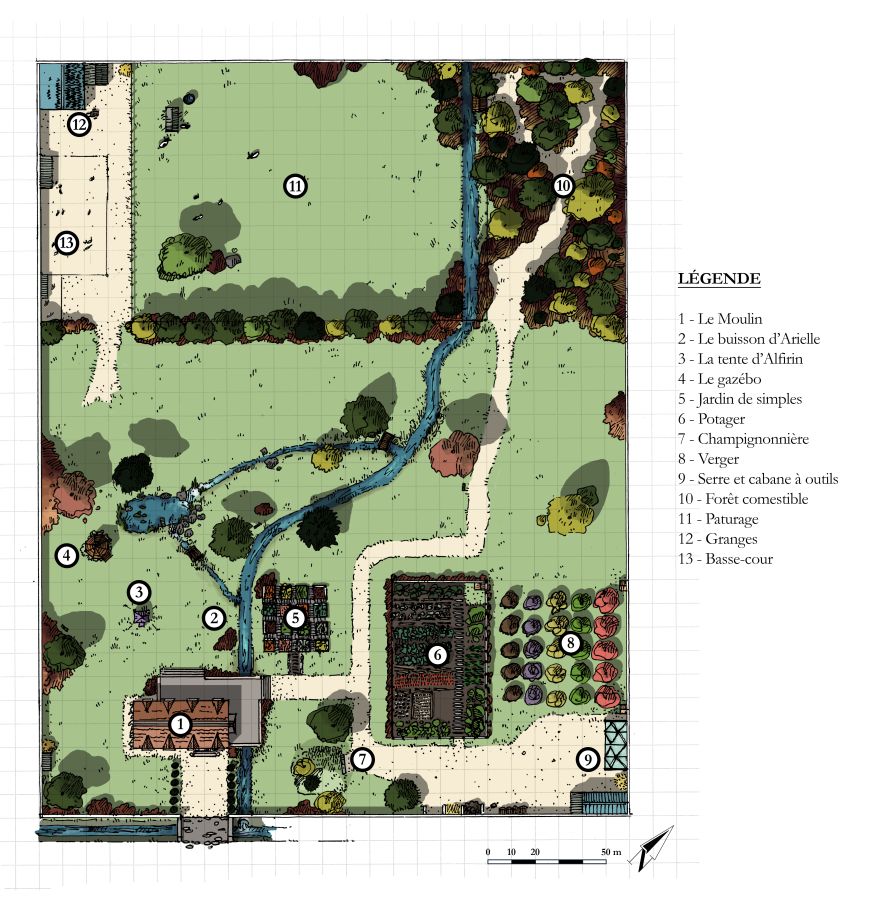Bienvenue dans les Folandes: Friponnes RPG - Le plan du Moulin Roux