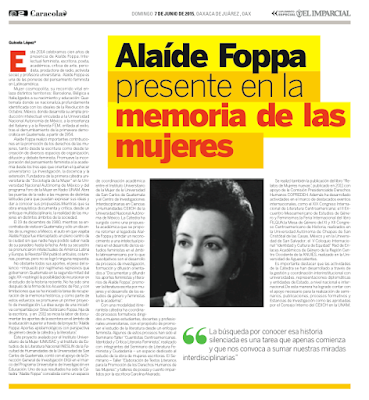 Las Caracolas: Alaíde Foppa presente en la memoria de las mujeres