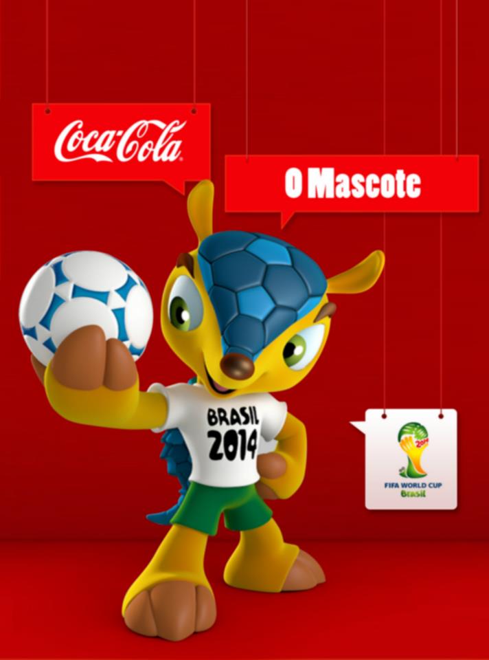Tatu-bola mascote da Copa do Mundo - Coca-Cola.Design.news