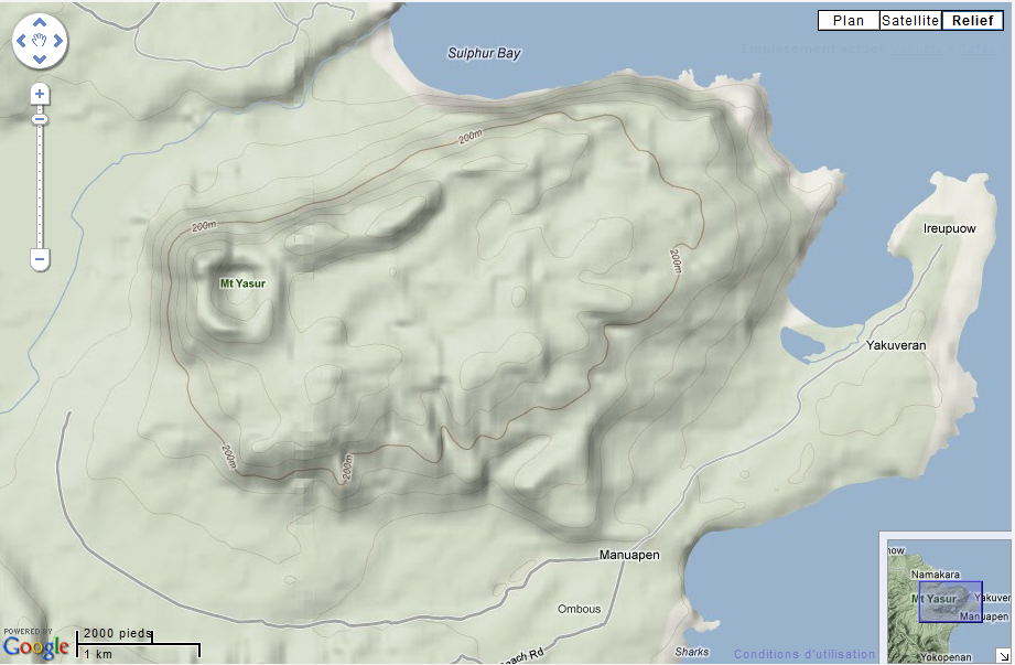 Les mystères de la biodiversité Islande/Tanna: Cartes de l'île de Tanna