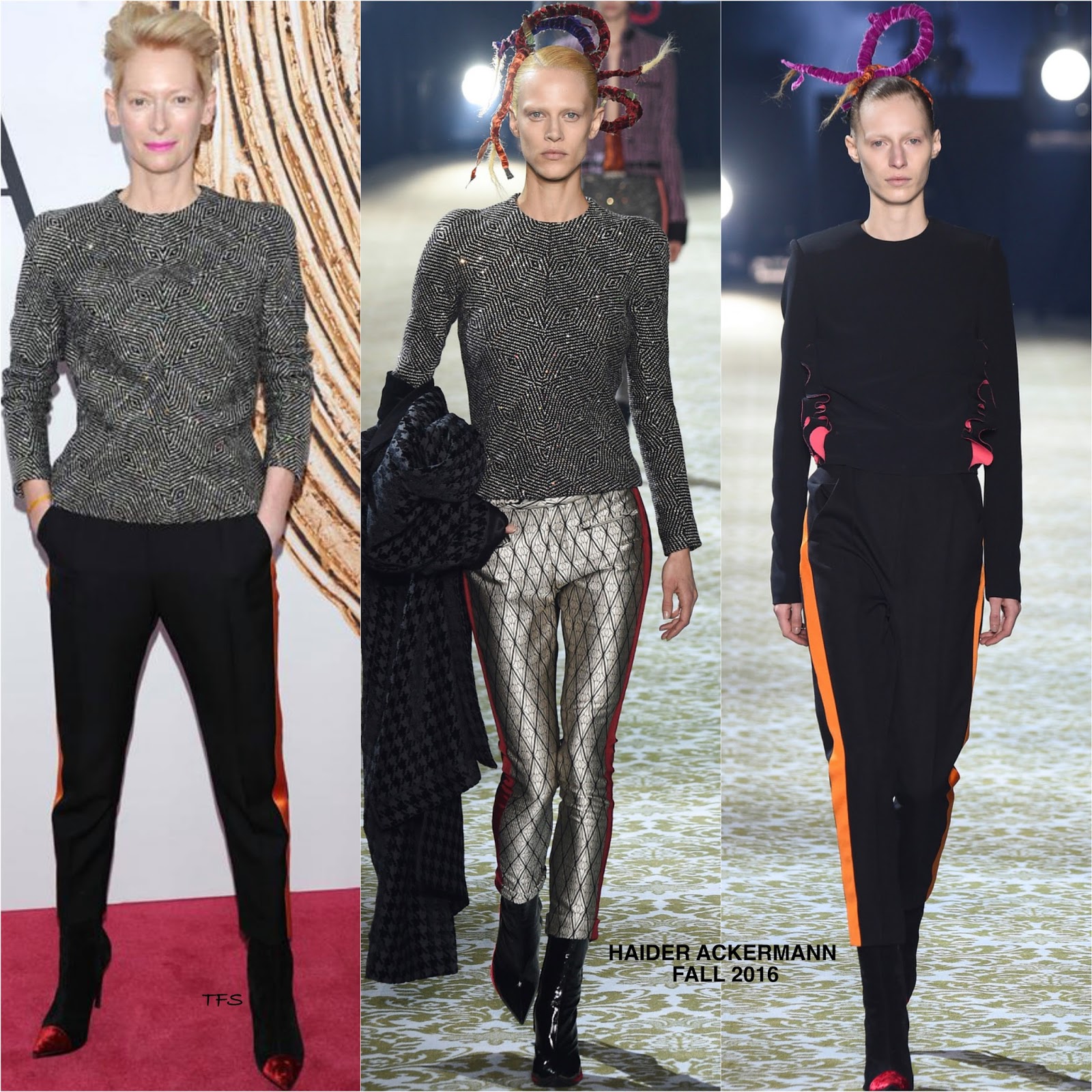Tilda Swinton in Haider Ackermann at the 2016 CFDA Fashion Awards