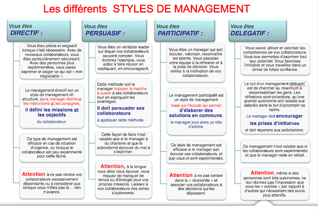 LES DIFFÉRENTS STYLES DE MANAGEMENT ET LEURS CONSÉQUENCES