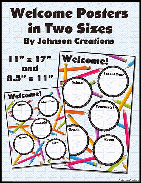 Johnson Creations: Welcome Posters in Two Sizes