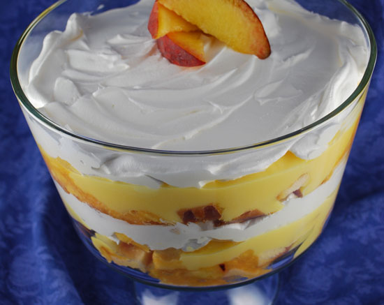 Peaches with Cream Trifle Recipe - Cooking Signature