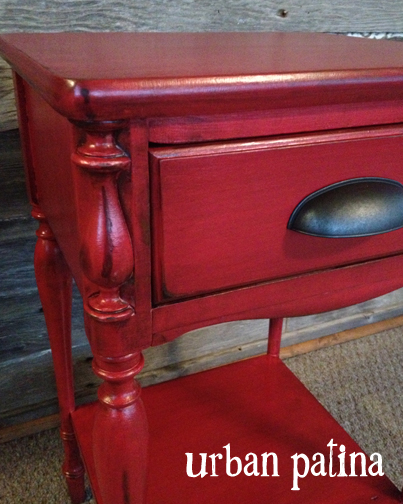 Urban Patina: Authentically Crafted Home + Gift: Ruby Red Side Table