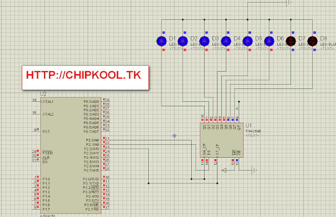 Lập trình 74HC595 điều khiển led đơn
